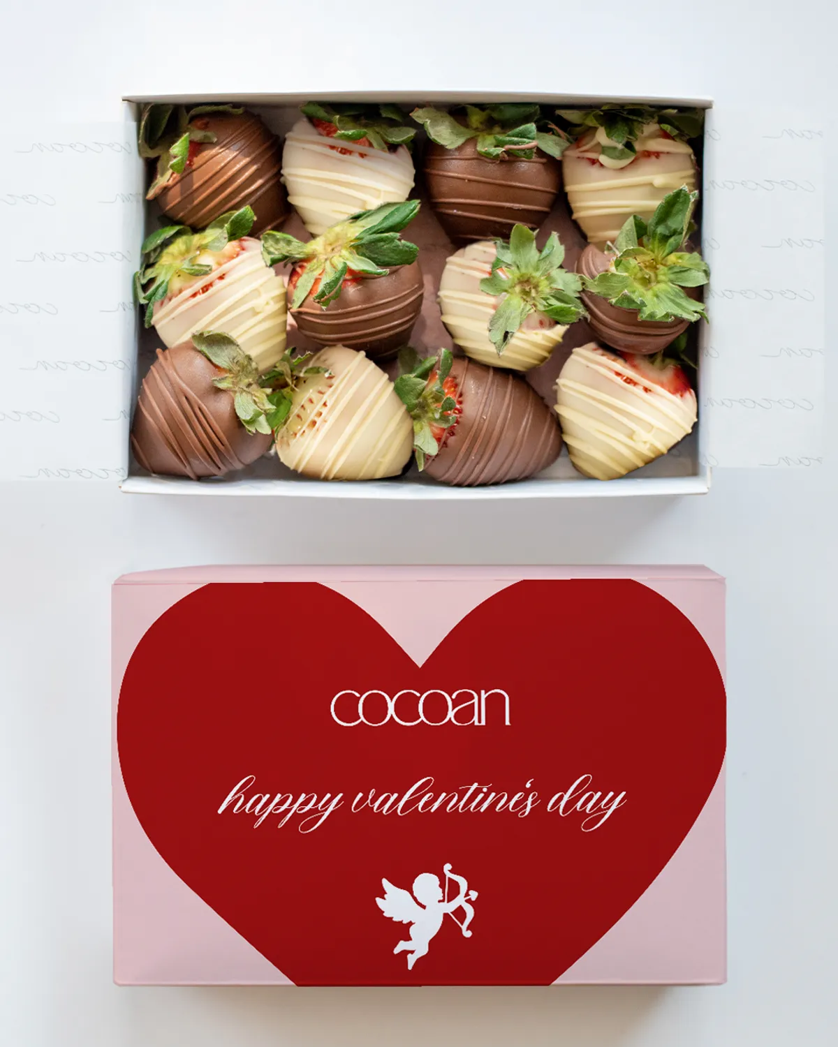 Docena Mixta - Chocolate de leche y blanco - San Valentín - COCOAN