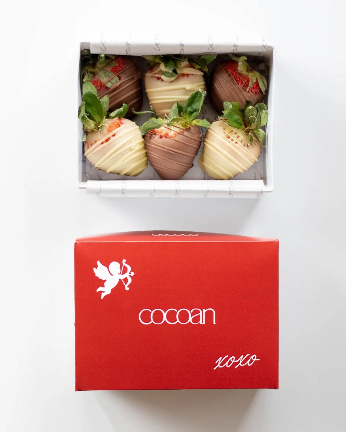 Media docena - Mixtas leche y blanco - San Valentín - COCOAN